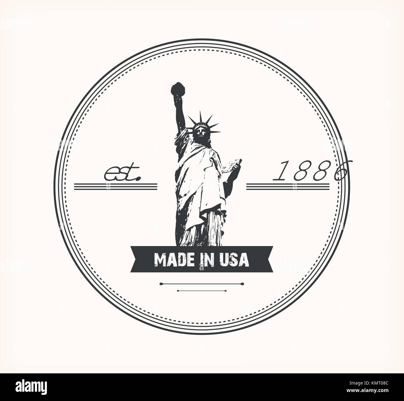Statue of liberty, usa vector logo Banque d'images vectorielles - Alamy