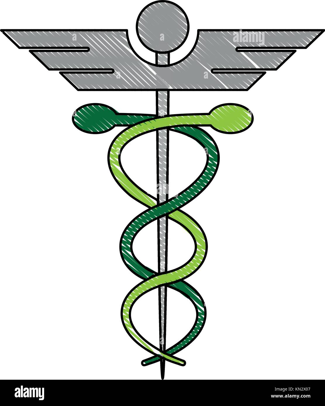 Caducée symbole médical Image Vectorielle Stock - Alamy