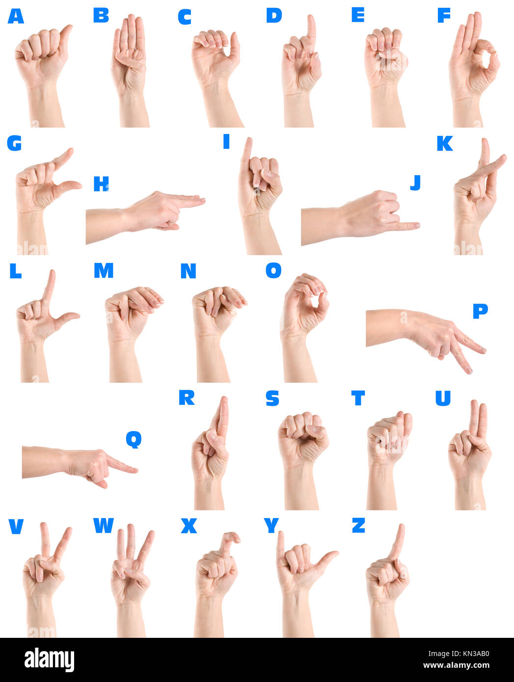 Langue des signes alphabet Banque de photographies et d’images à haute ...