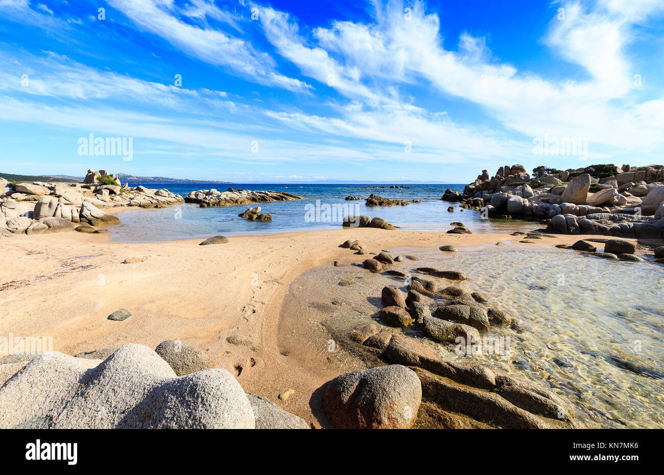 Plage de la baie de Figari, Corse Photo Stock - Alamy