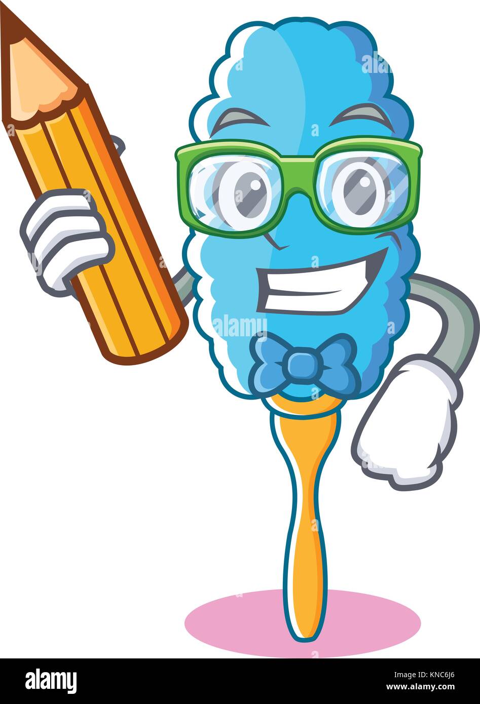 Cartoon caractères plumeau étudiant Image Vectorielle Stock - Alamy