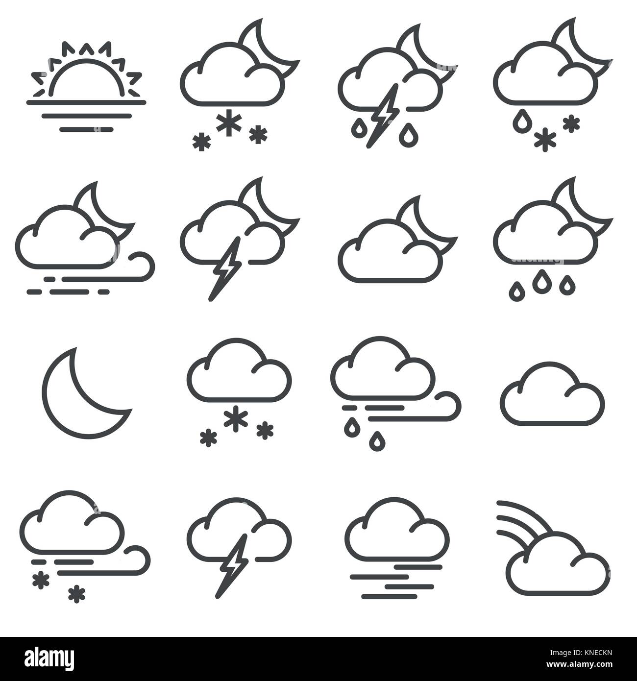 Icônes Météo Banque d'image et photos - Alamy