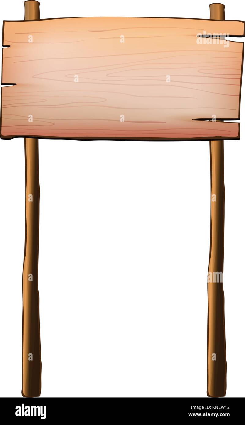 Panneau en bois sur des poteaux en bois Banque d'images vectorielles ...