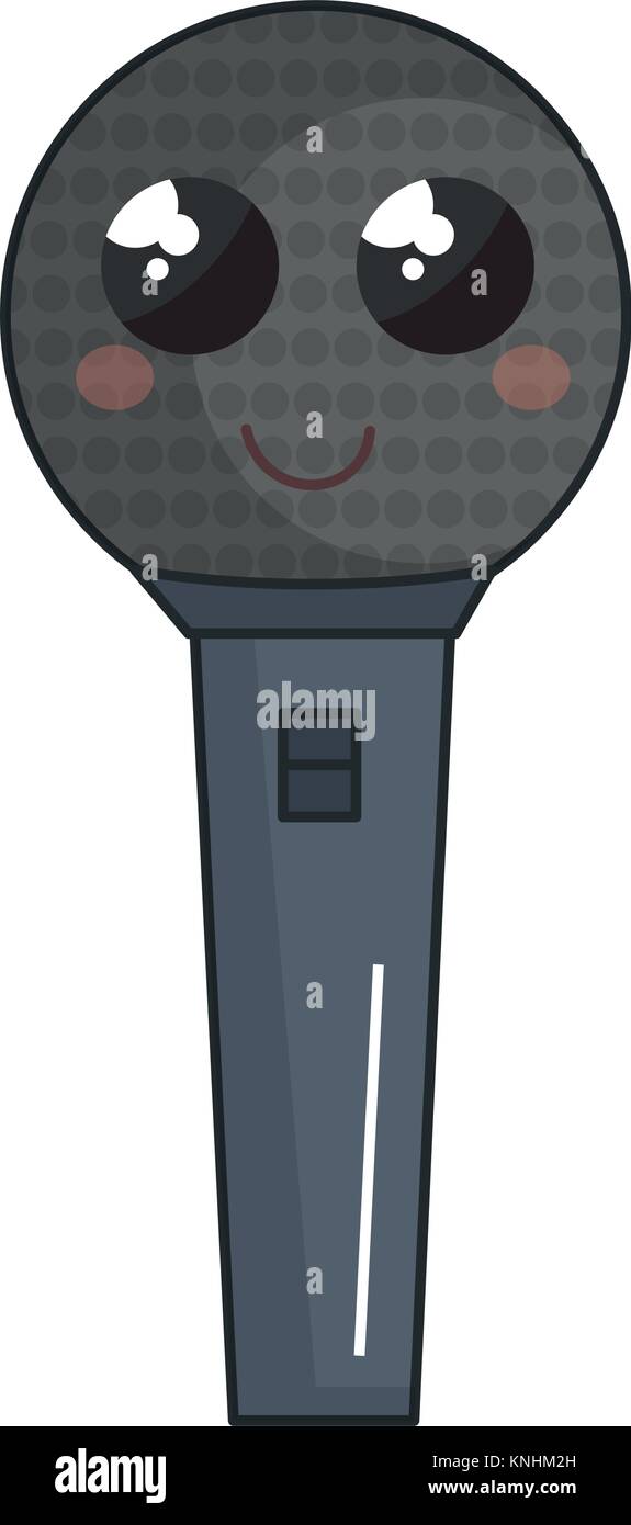 Microphone icon kawaii technology design Banque de photographies et d ...