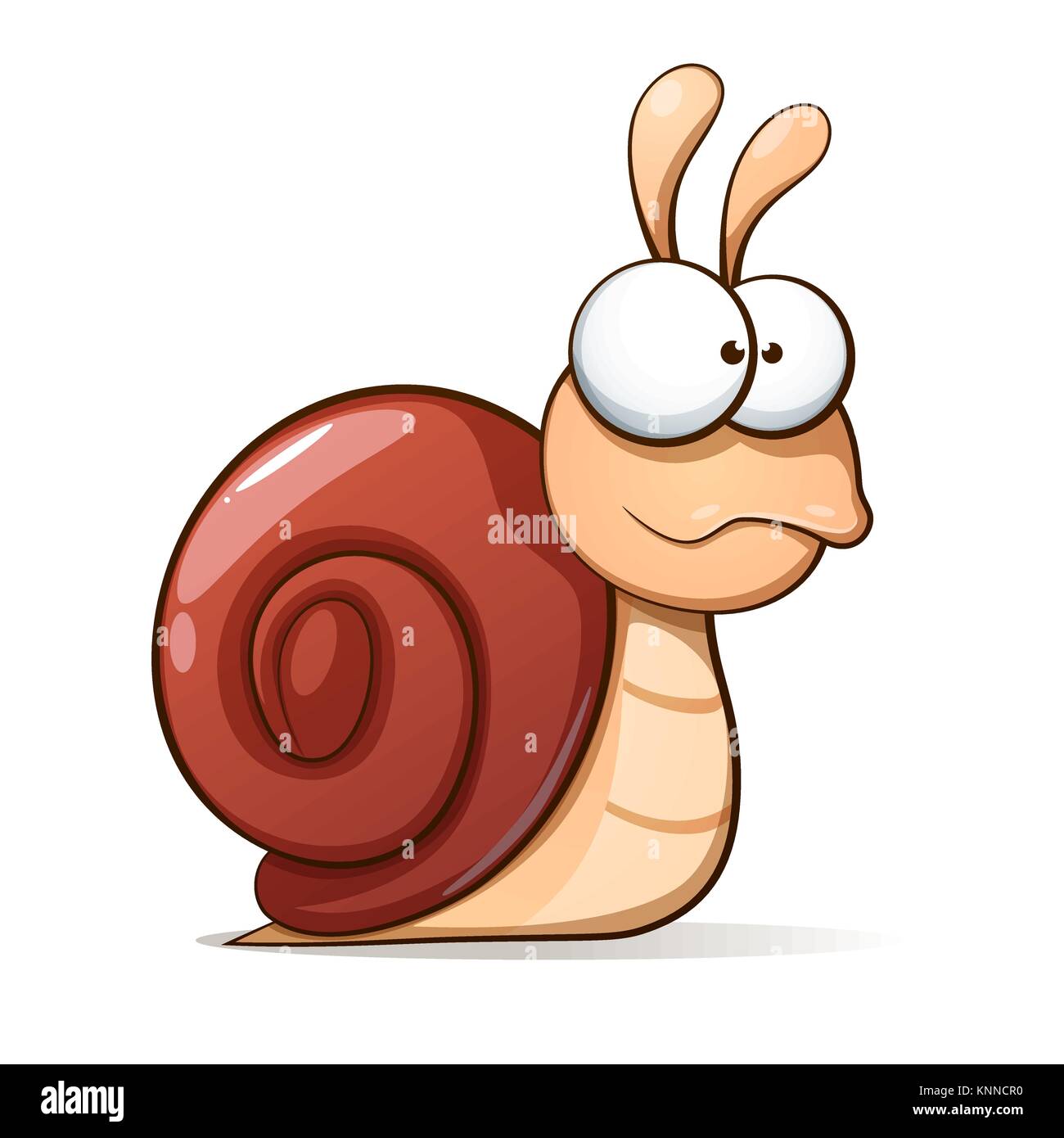 Drôle, cute cartoon escargot. Vector illustration Image Vectorielle ...