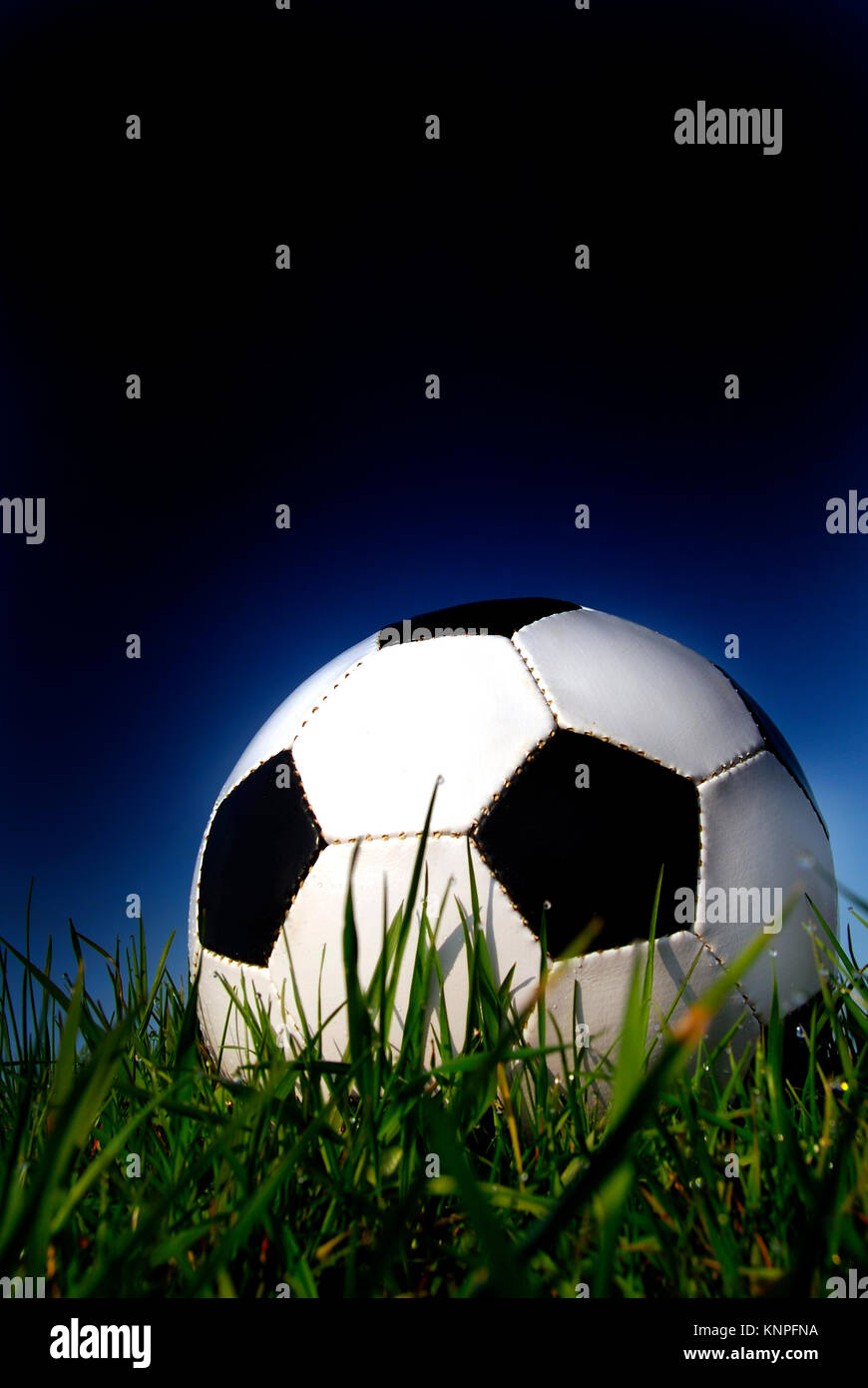 Ballon de foot sur terrain de foot Banque de photographies et d’images ...