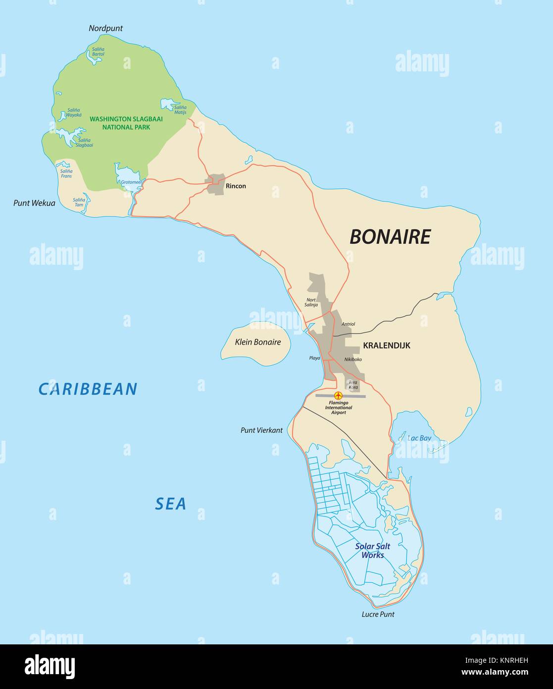 Mapa de bonaire Banque d'images vectorielles - Alamy