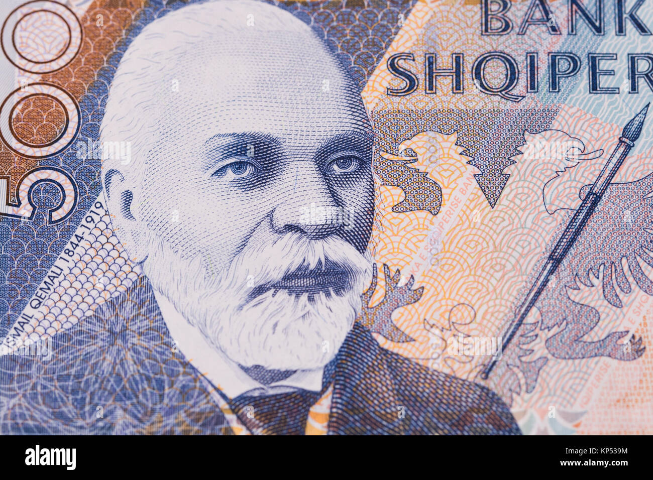 Monnaie Lek albanais de billets 500 dénomination représentant Ismail ... Monnaie Lek albanais de billets 500 dénomination représentant Ismail ...