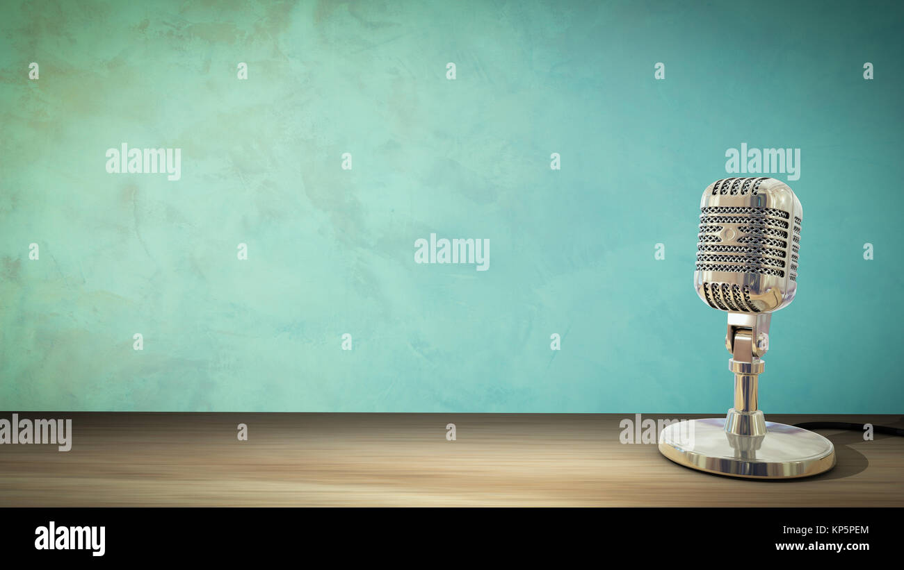 Old vintage antique microphone Banque de photographies et d’images à haute résolution - Alamy