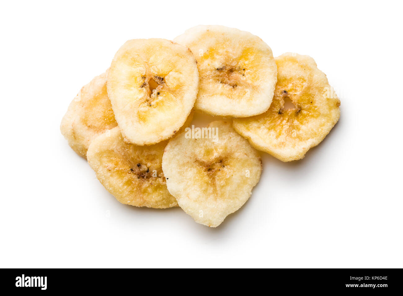Banane plantain frit sur fond blanc Banque de photographies et d’images ...
