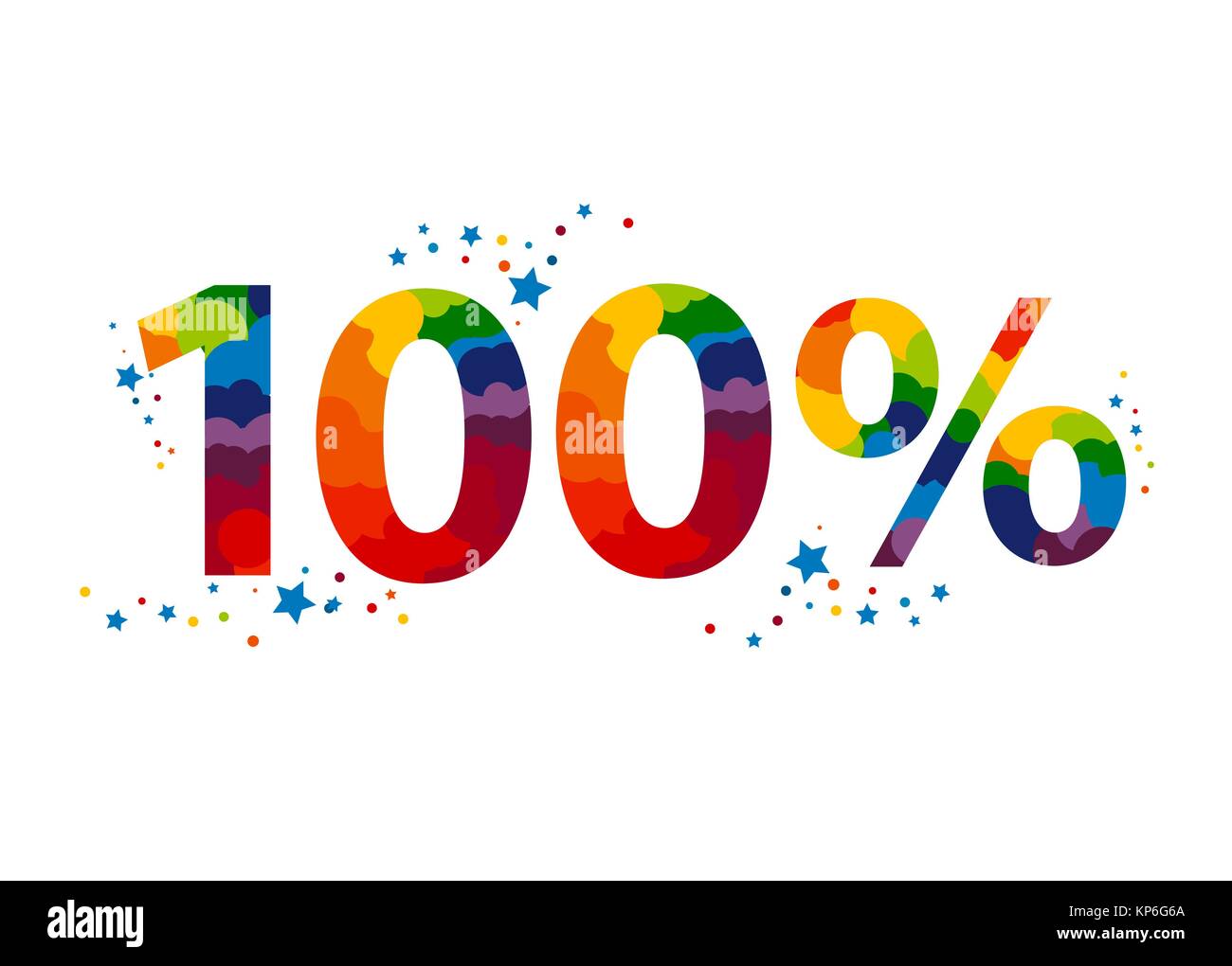 100 %. texte en couleur pour votre publicité. Vector Illustration de ...