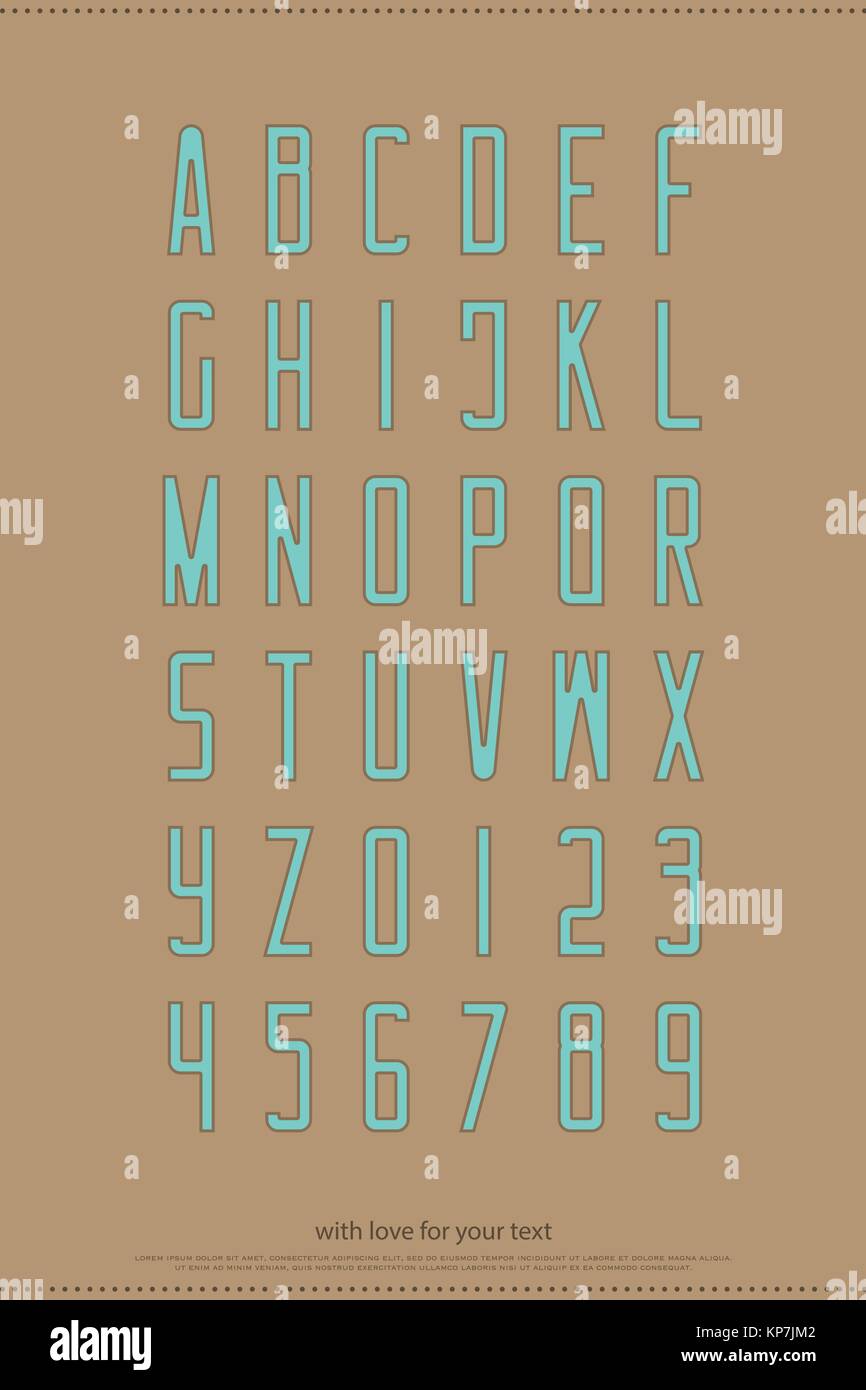 Lettres de l'alphabet et des chiffres. vector font type design ...