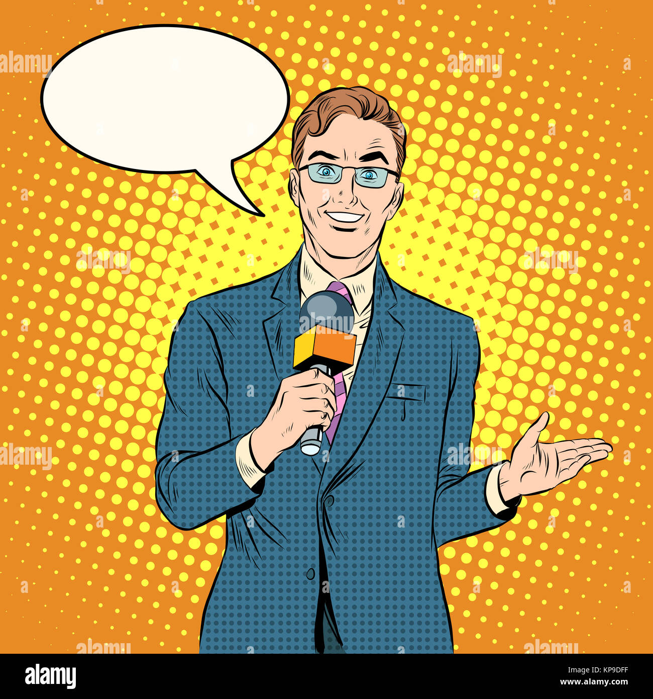 Journaliste de télévision homme Photo Stock - Alamy