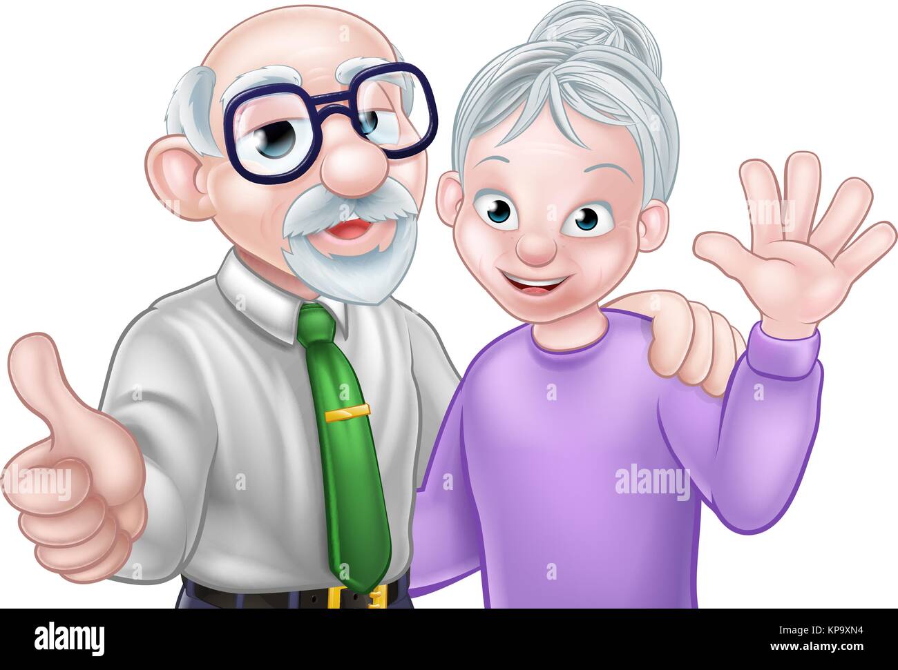 Granny cartoon Banque d'images vectorielles - Alamy