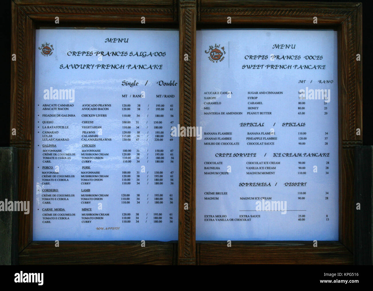 Menus restaurant carte francaise Banque de photographies et d’images à haute résolution - Alamy