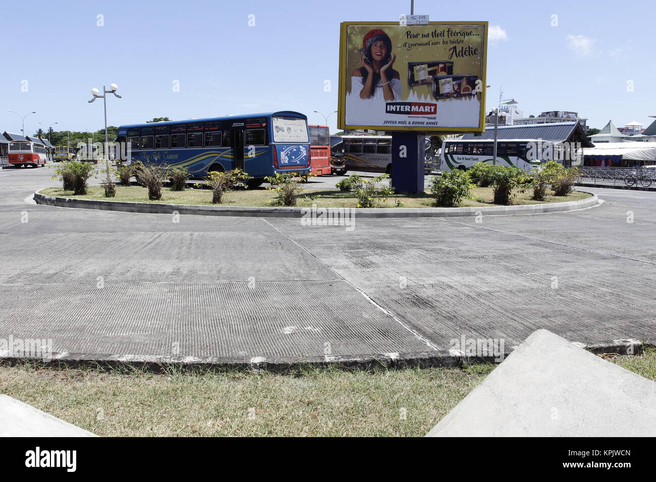 Bus terminal bus station in mahébourg Banque de photographies et d ...
