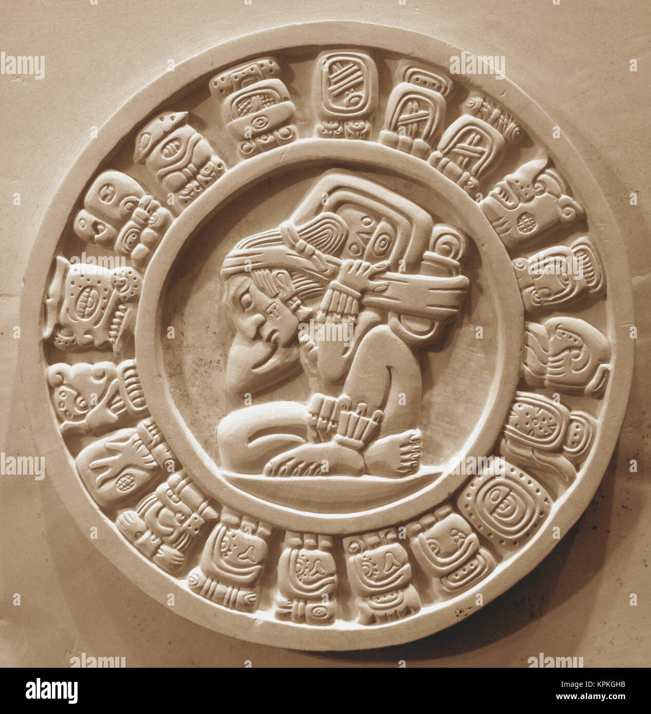 Calendrier maya tzolkin Photo Stock - Alamy