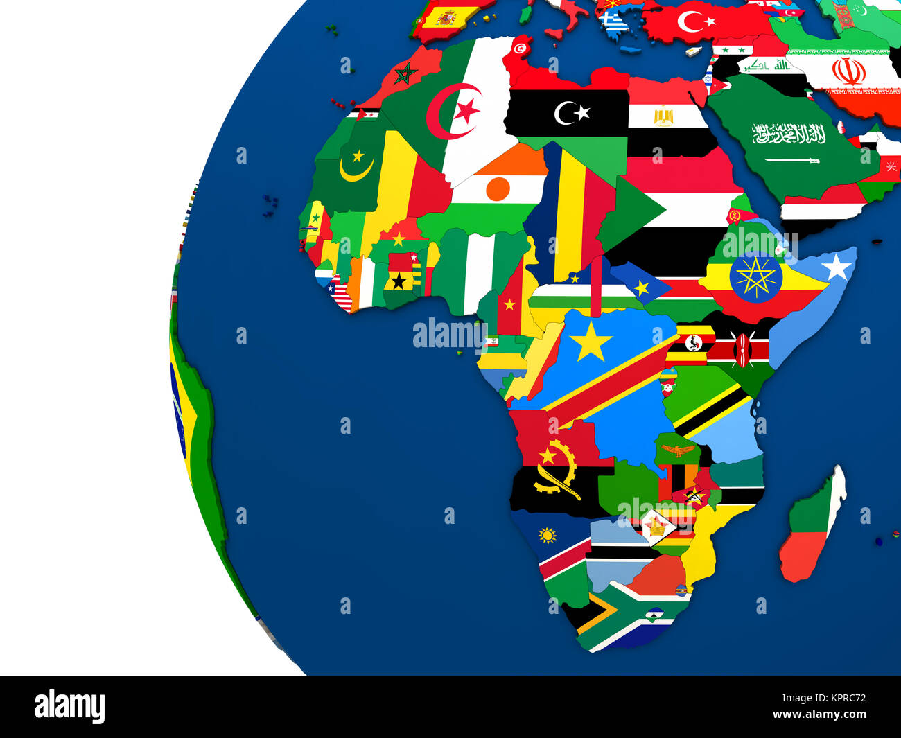 Carte de l'Afrique politique Photo Stock - Alamy