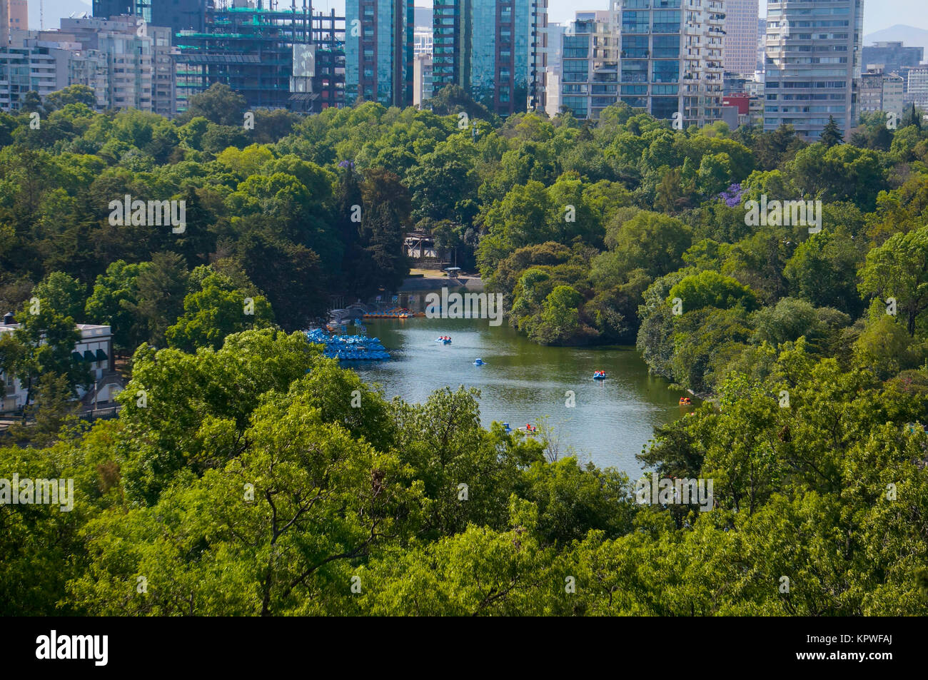 Lago de Chapultepec (Lac de Chapultepec) dans le parc de Chapultepec ...