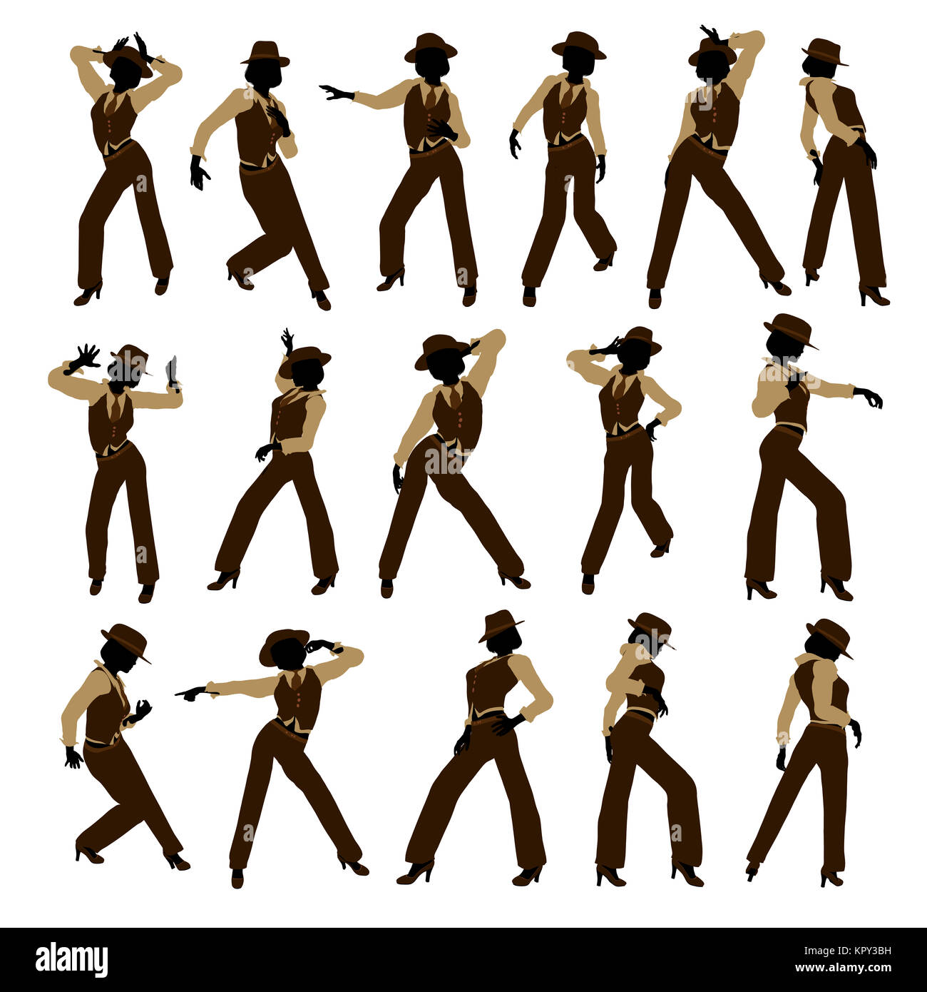 Female jazz dancer silhouette Banque de photographies et d’images à ...