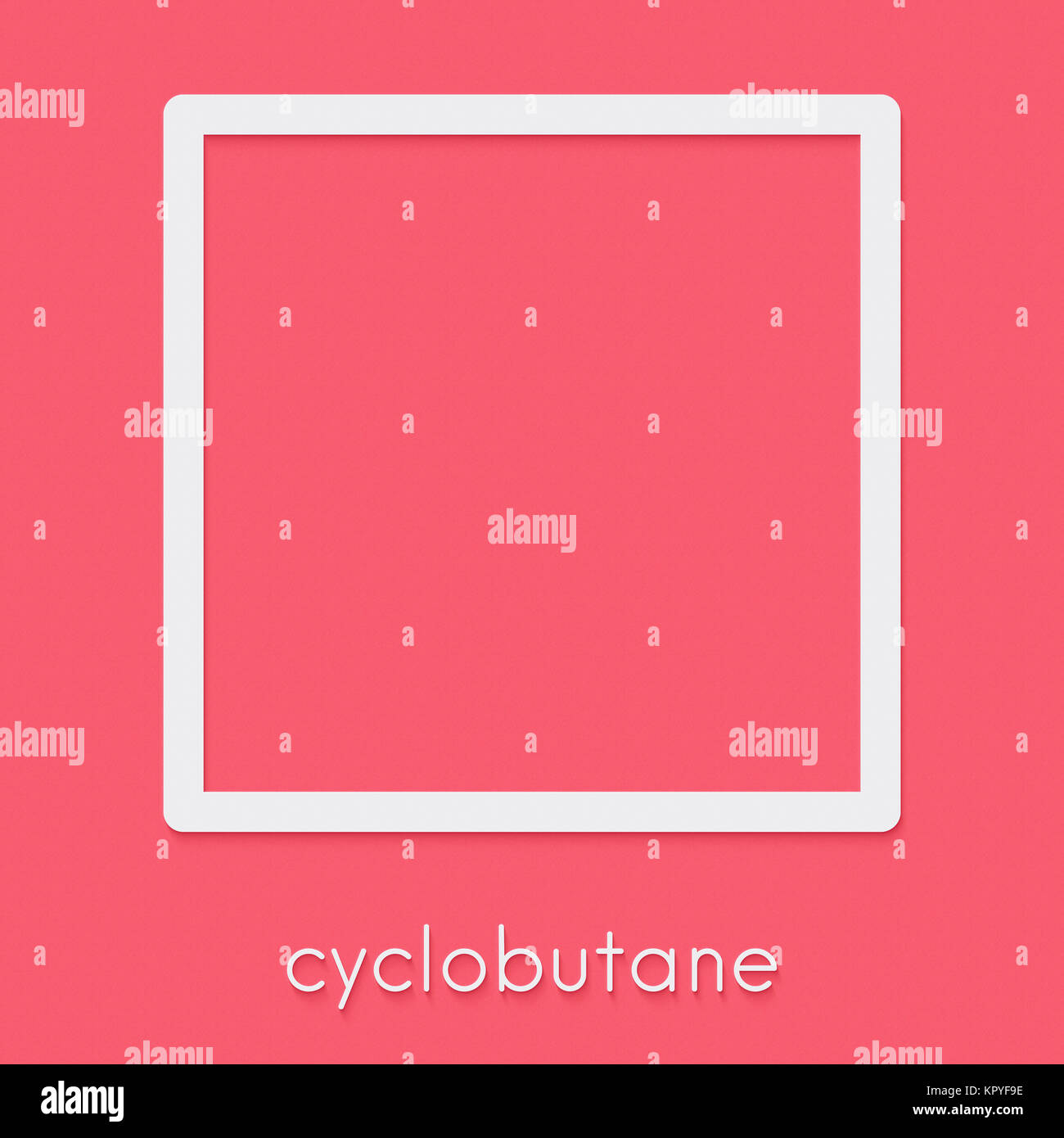 Alcane cyclique du cyclobutane (cycloalkane) molécule. Formule ...