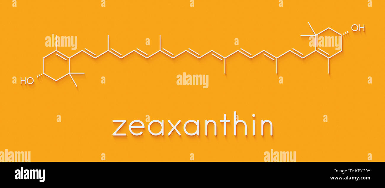La zéaxanthine pigment jaune molécule. Responsable de la couleur des ...