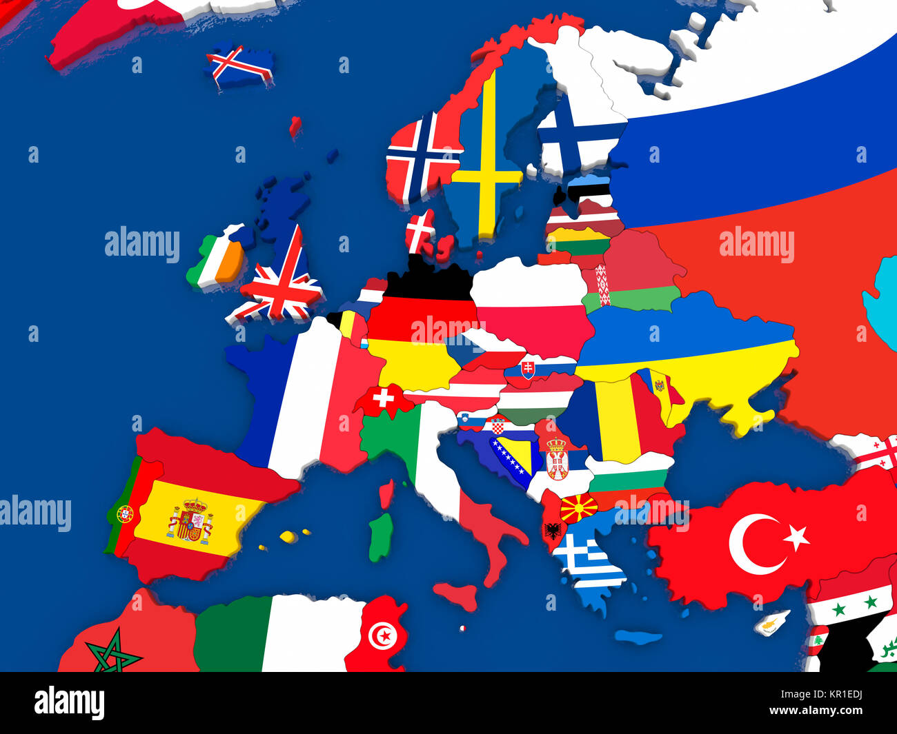 Map europe flags countries Banque de photographies et d’images à haute ...