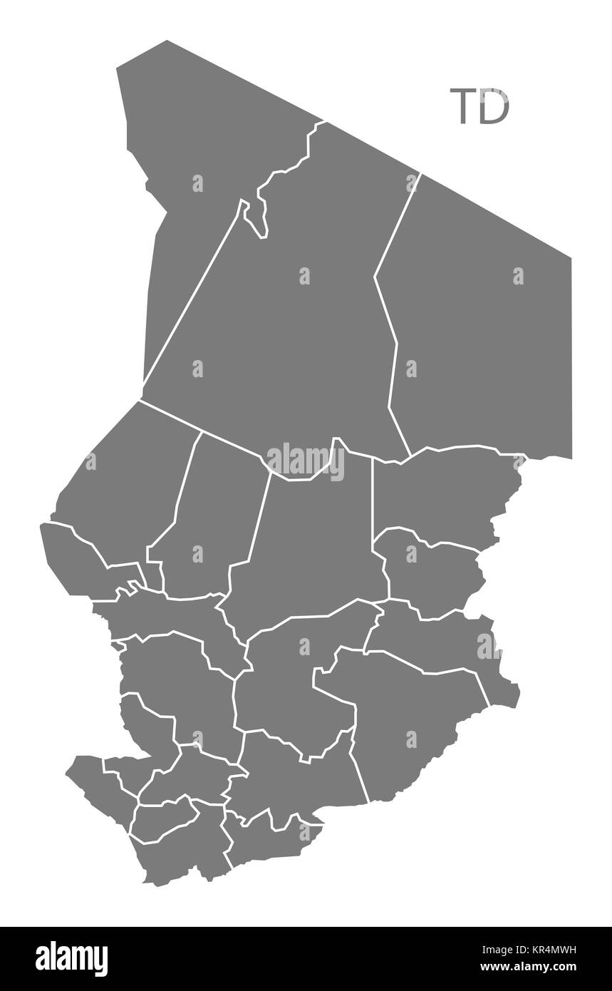 Carte du tchad Banque d'images noir et blanc - Alamy