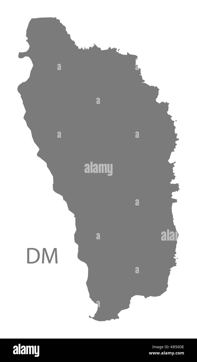 Dominica map Banque d'images noir et blanc - Alamy
