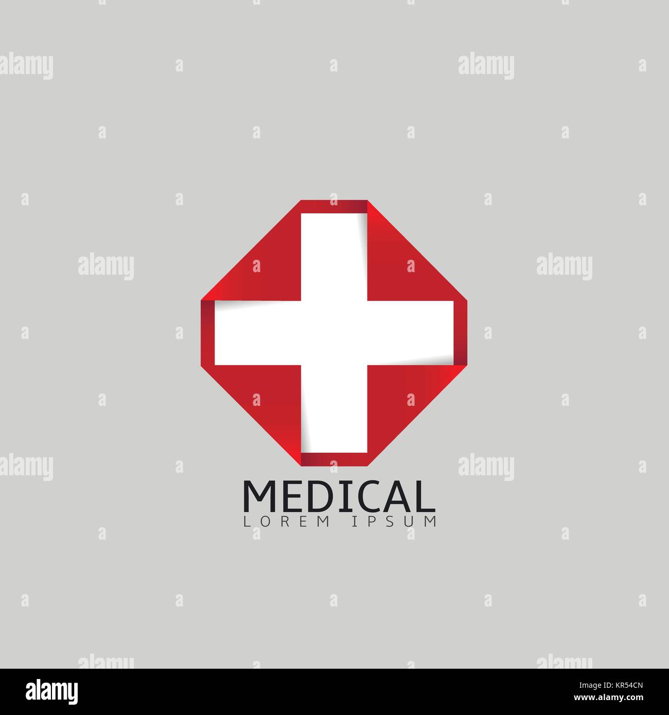 Croix rouge logo Banque d'images vectorielles - Alamy