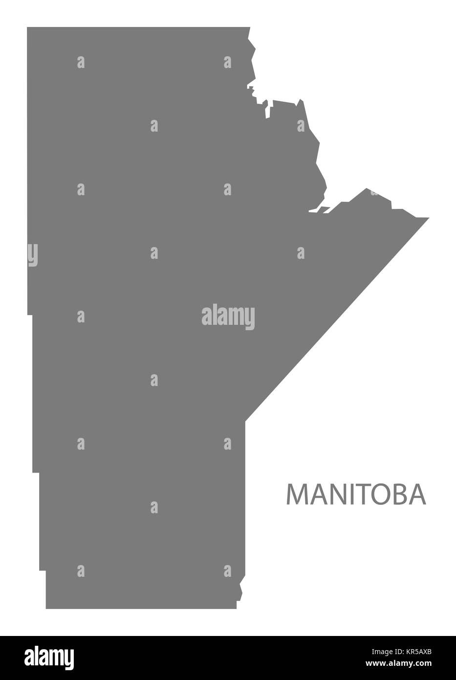 Carte administrative du manitoba Banque d'images noir et blanc - Alamy