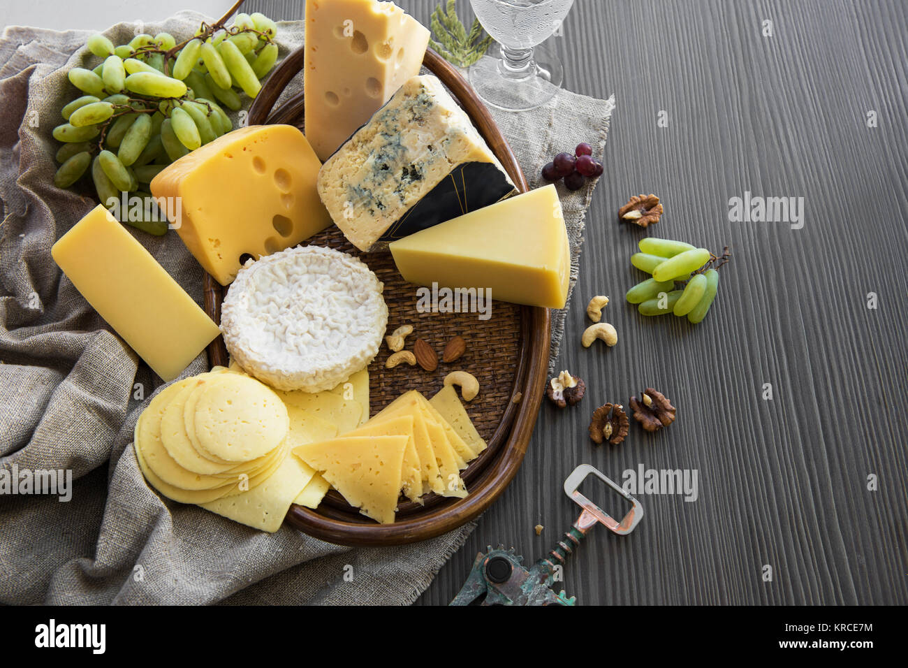 Différents types de fromage set Photo Stock - Alamy