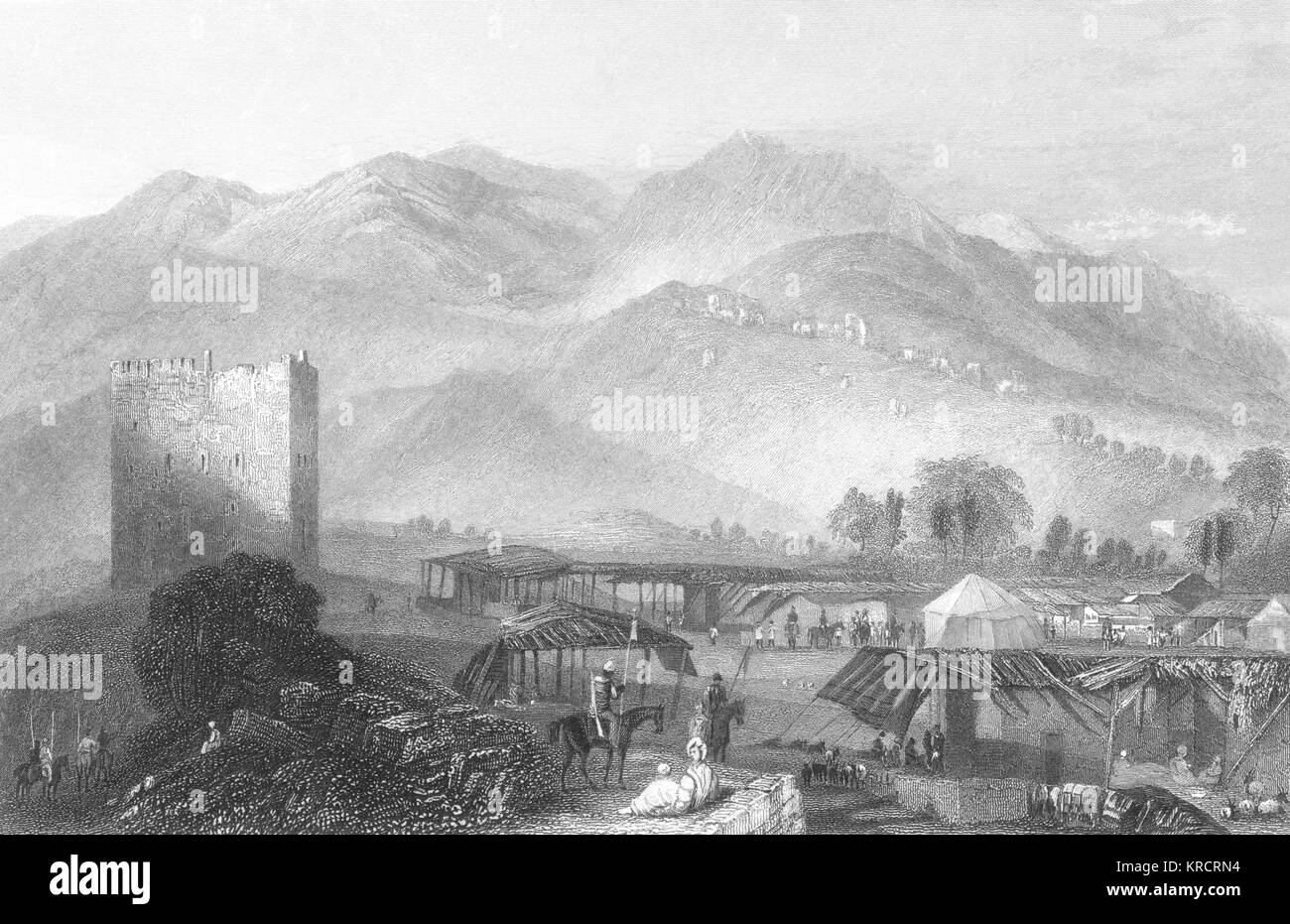 Ville de Jéricho et vestiges des murs Photo Stock - Alamy