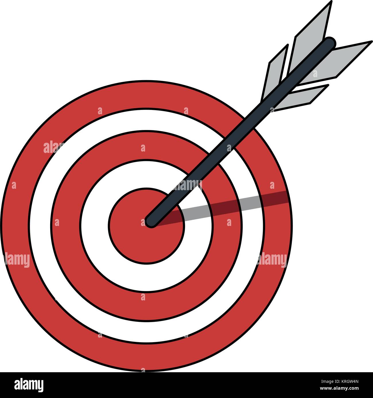 Symbole cible de fléchettes Image Vectorielle Stock - Alamy