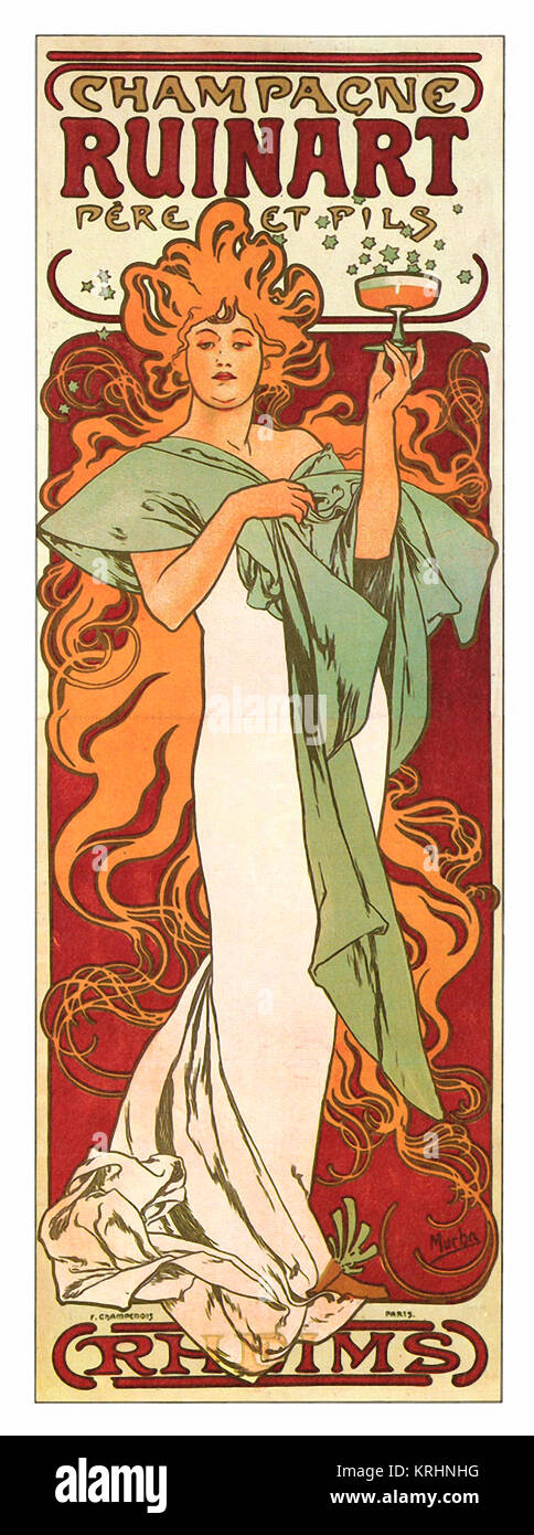 Art Nouveau Champagne France Banque d'image et photos - Alamy