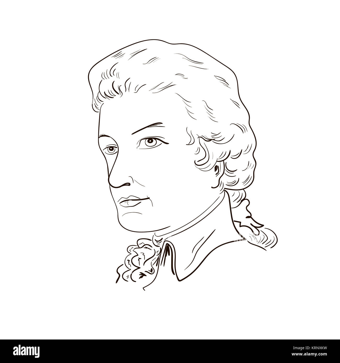 Wolfgang amadeus mozart portrait Banque d'images détourées - Alamy