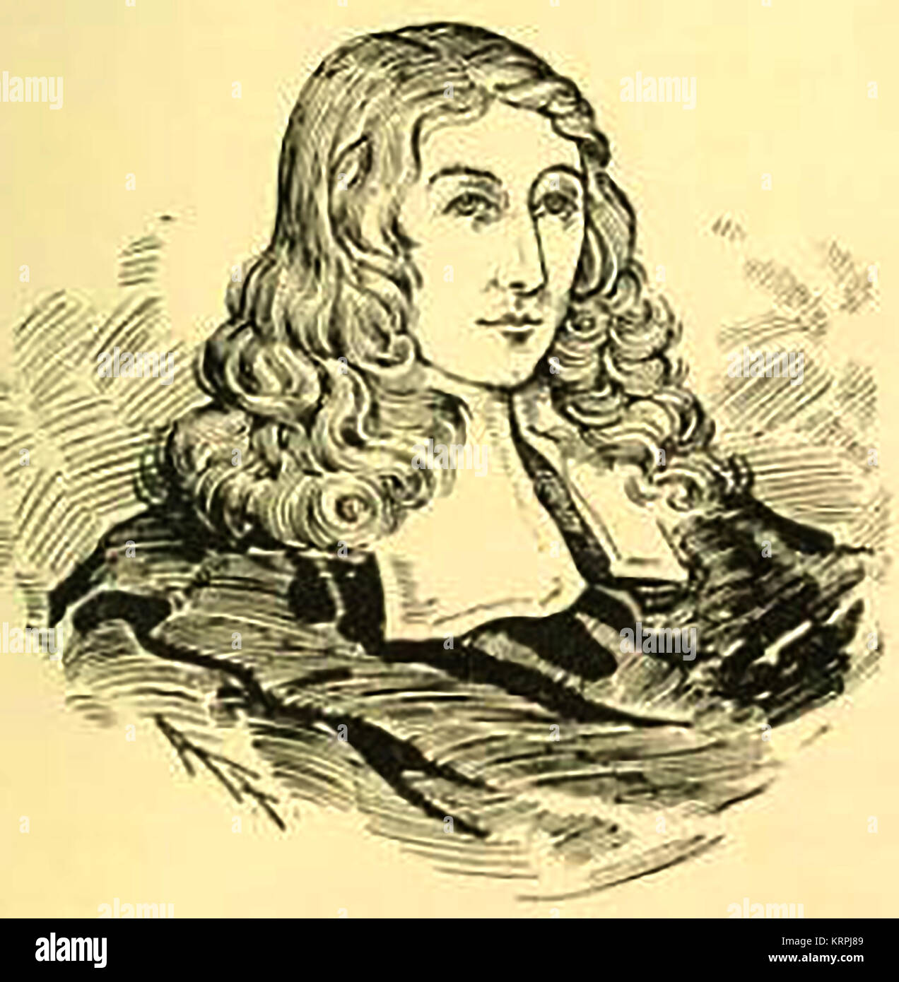 Un portrait de William Hopkins 17ème siècle UK sténo et maître d ...