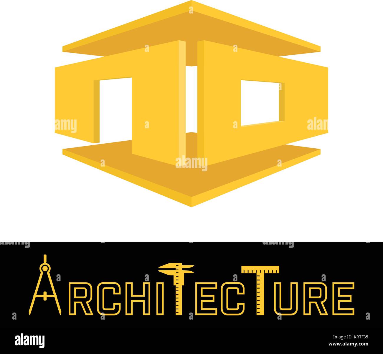 Architecture Studio logo vector modèle sur fond blanc Image Vectorielle ...