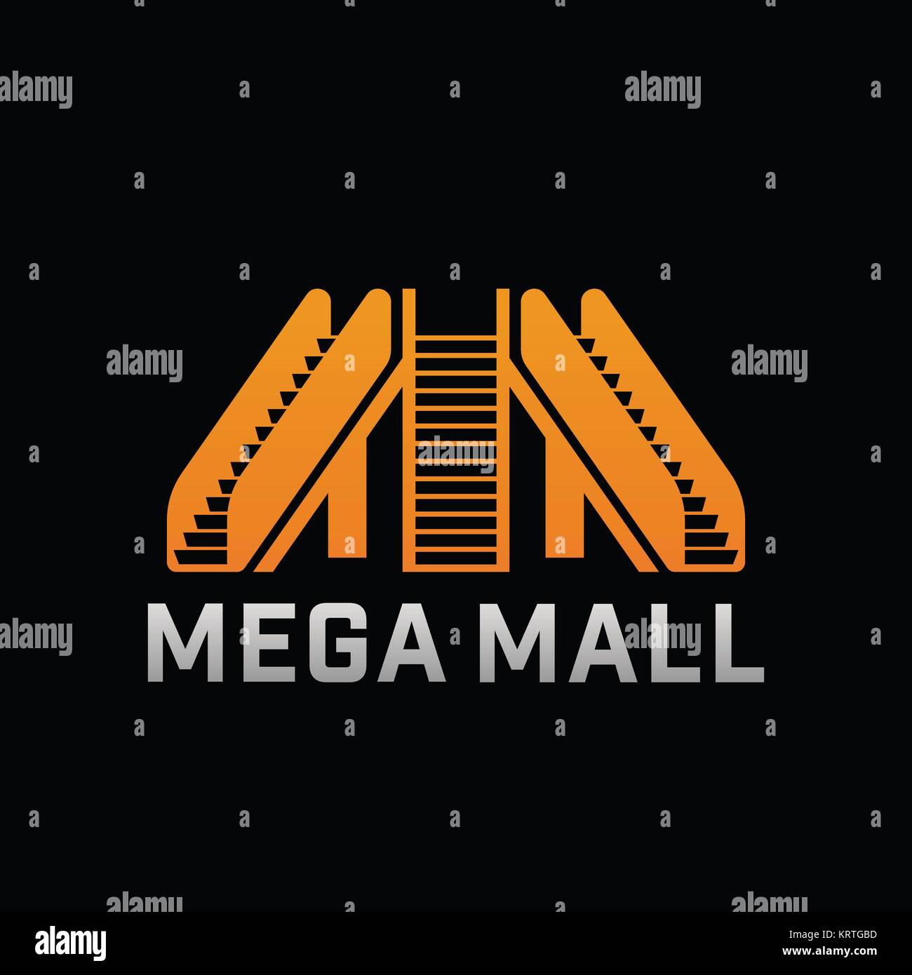 Logo de Mega Mall shop. Logo Modèle de magasin hors entreprise avec ...