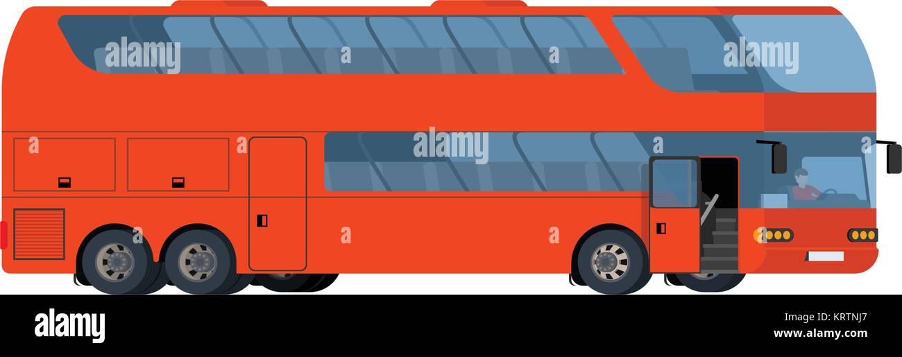 Red tour bus door Banque d'images vectorielles - Alamy