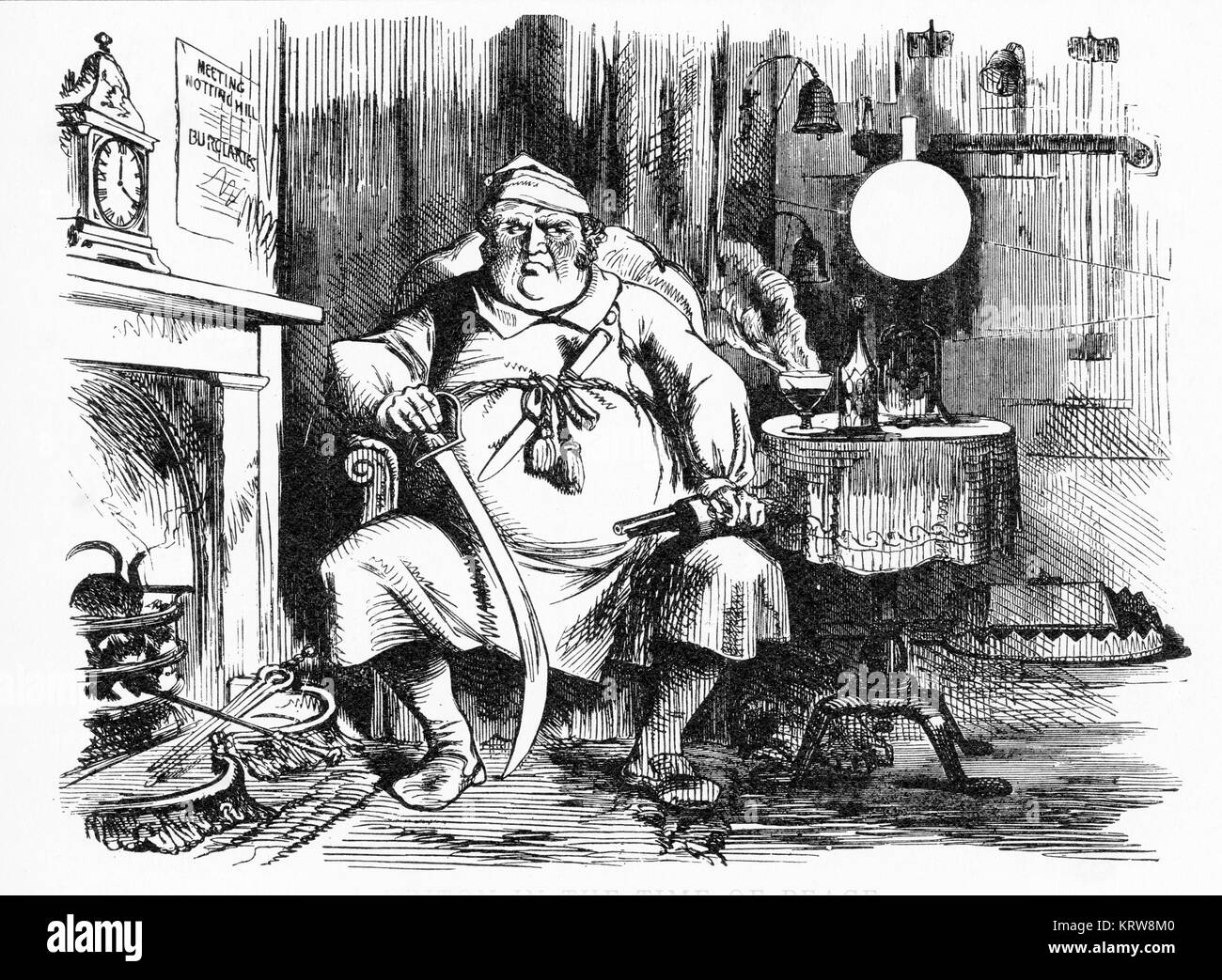 Une gravure de Punch Magazine dans les années 1860 représentant un ...