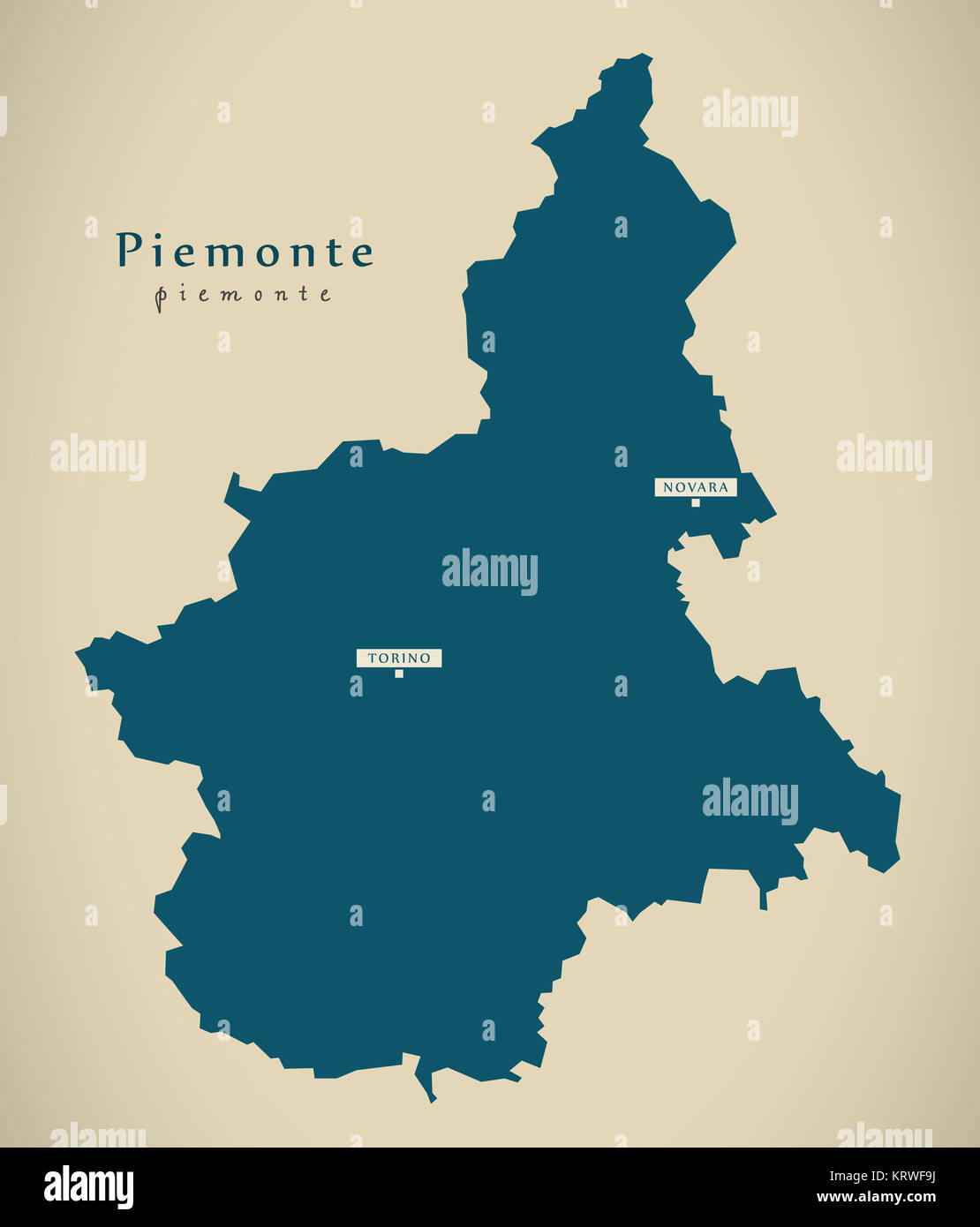 Mappa di piemonte Banque de photographies et d’images à haute ...