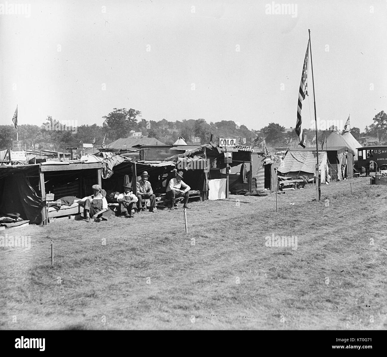 Camp de l'armée Banque d'images noir et blanc - Alamy