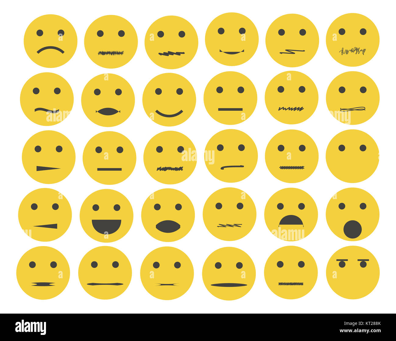 Emoji emoticon smiley vector set coeur Banque de photographies et d ...