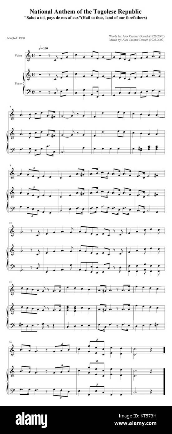 Lhymne national Banque d'images noir et blanc - Alamy