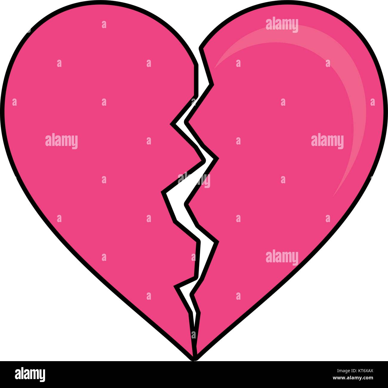 Symbole Coeur brisé Image Vectorielle Stock - Alamy