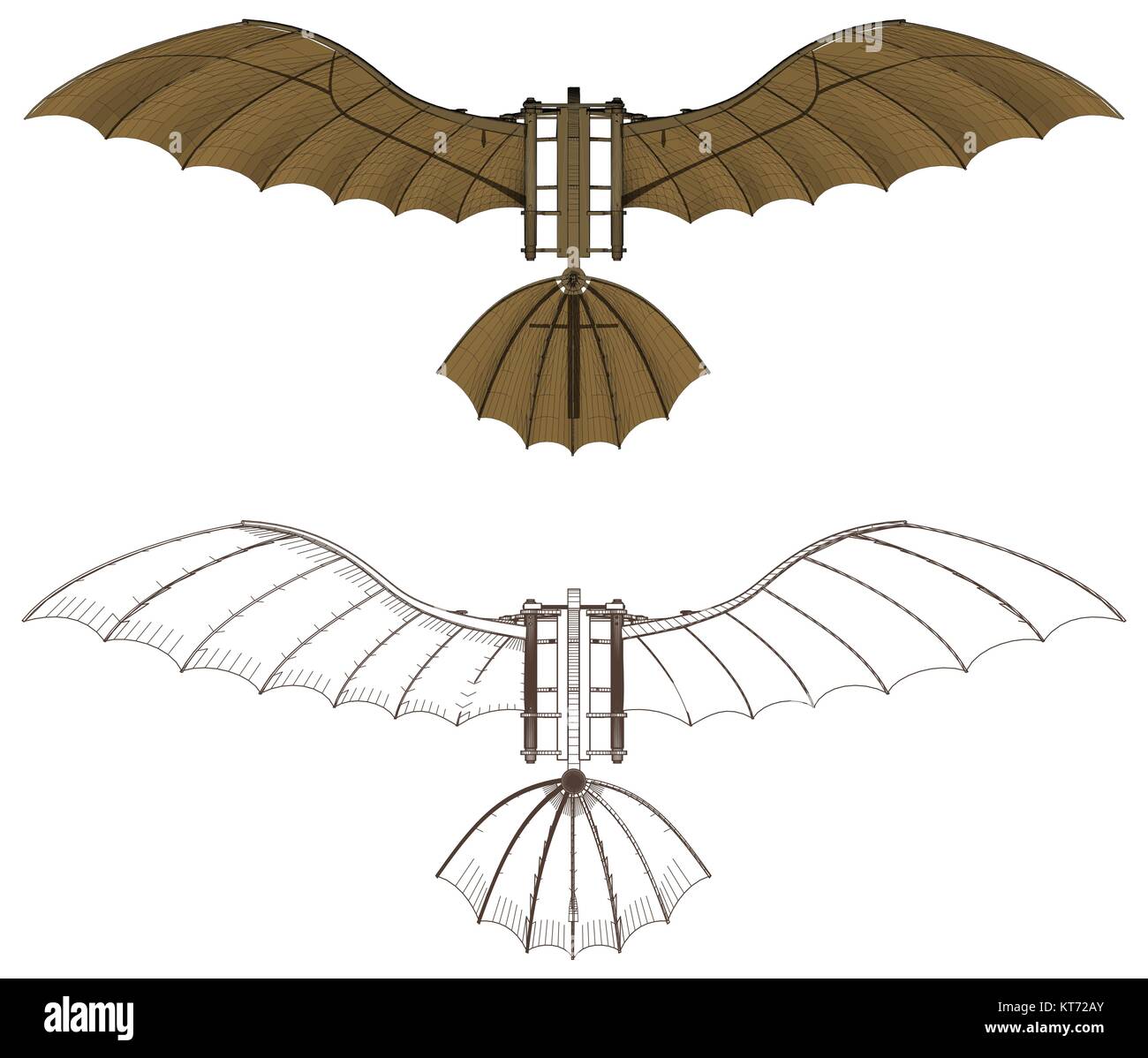 Leonardo Da Vinci machine volante Antique Photo Stock - Alamy