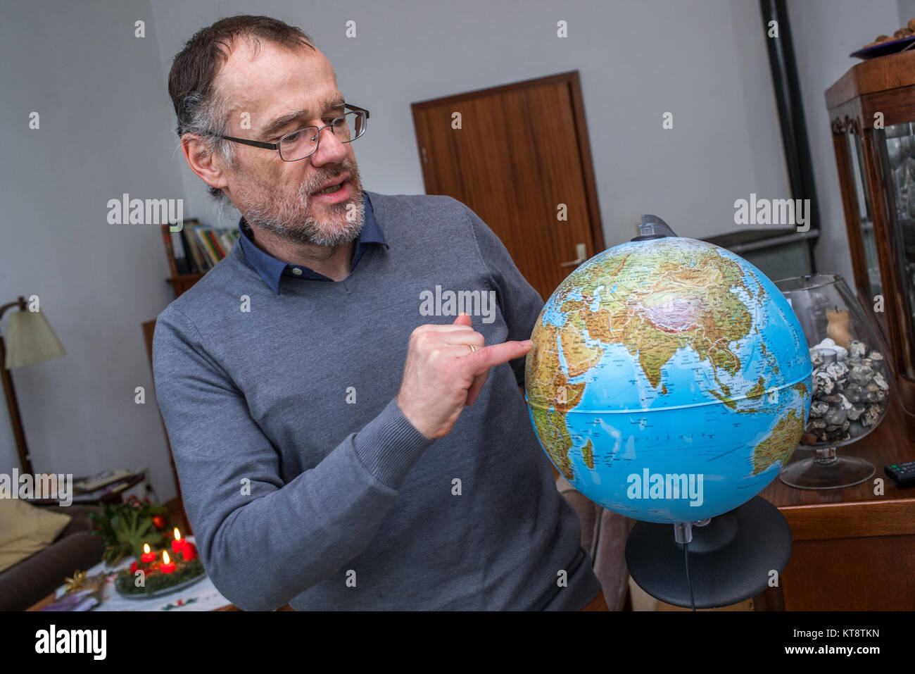 David Britsch, un pèlerin, représente sa à tour et le lieu de détention ...