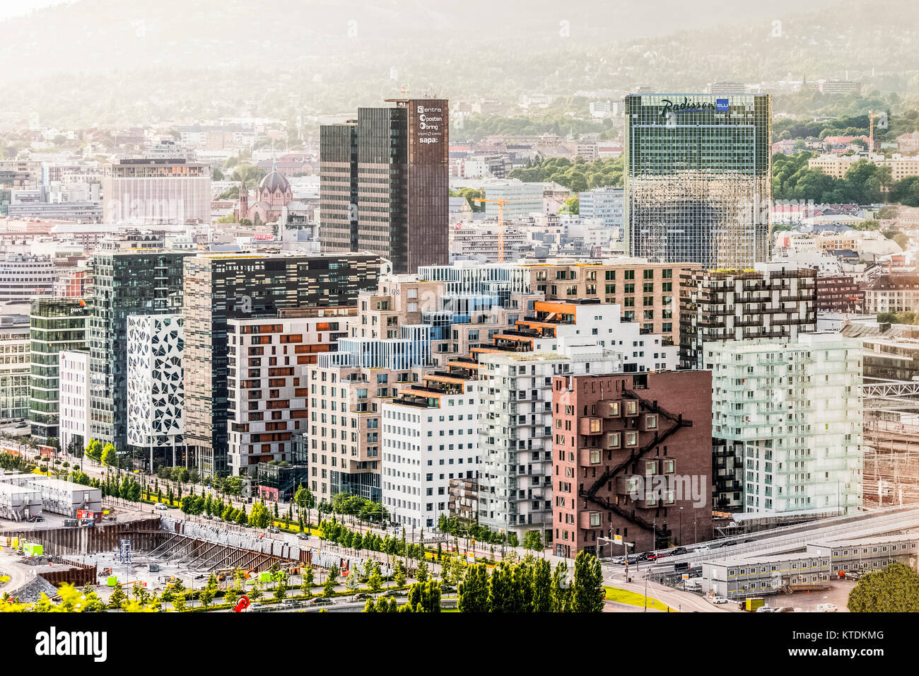 La Norvège, Oslo, Bjorvika, architecture moderne, quais, maisons de ...