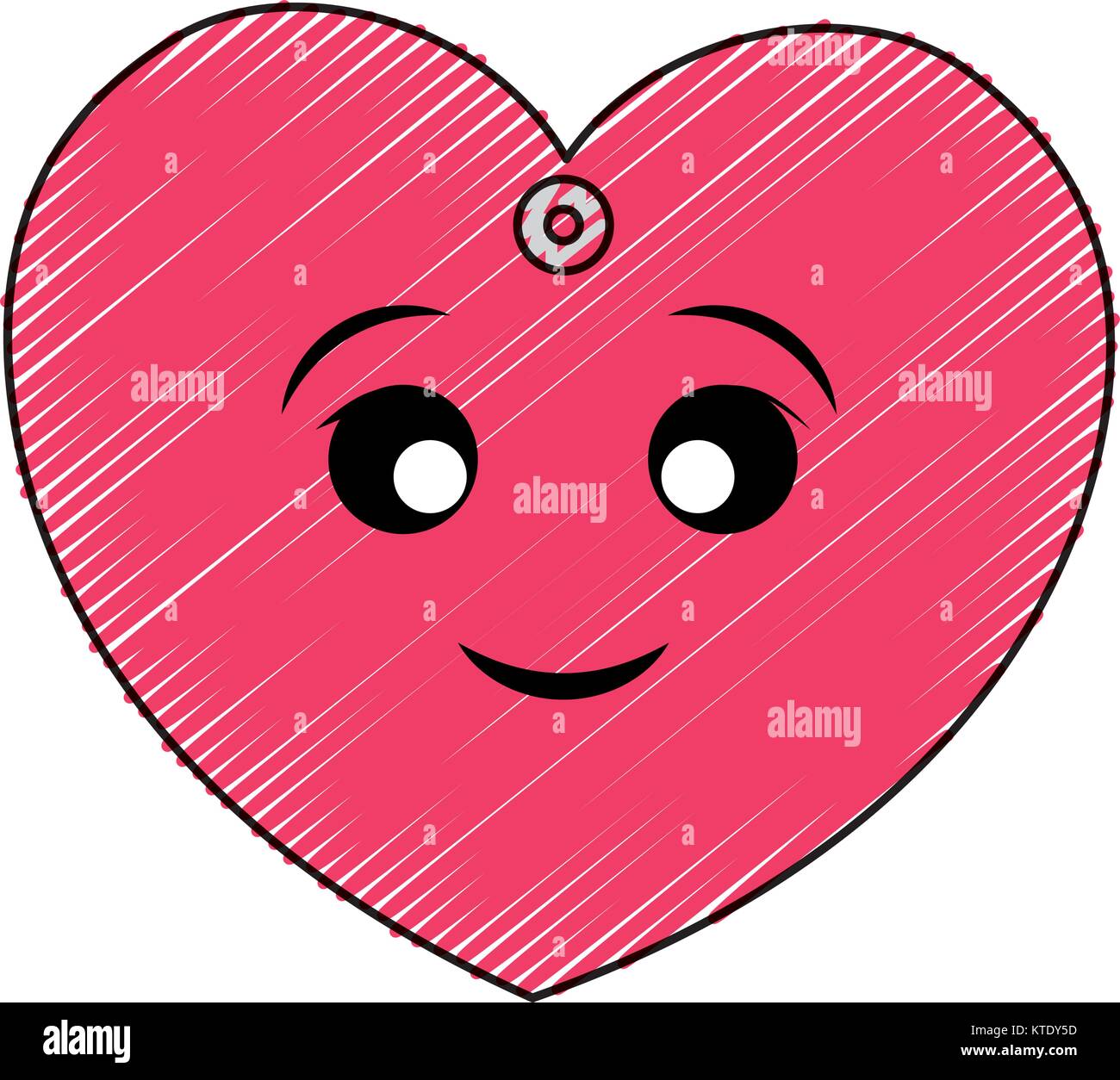 Emoji Coeur Rose Banque d'images vectorielles - Alamy